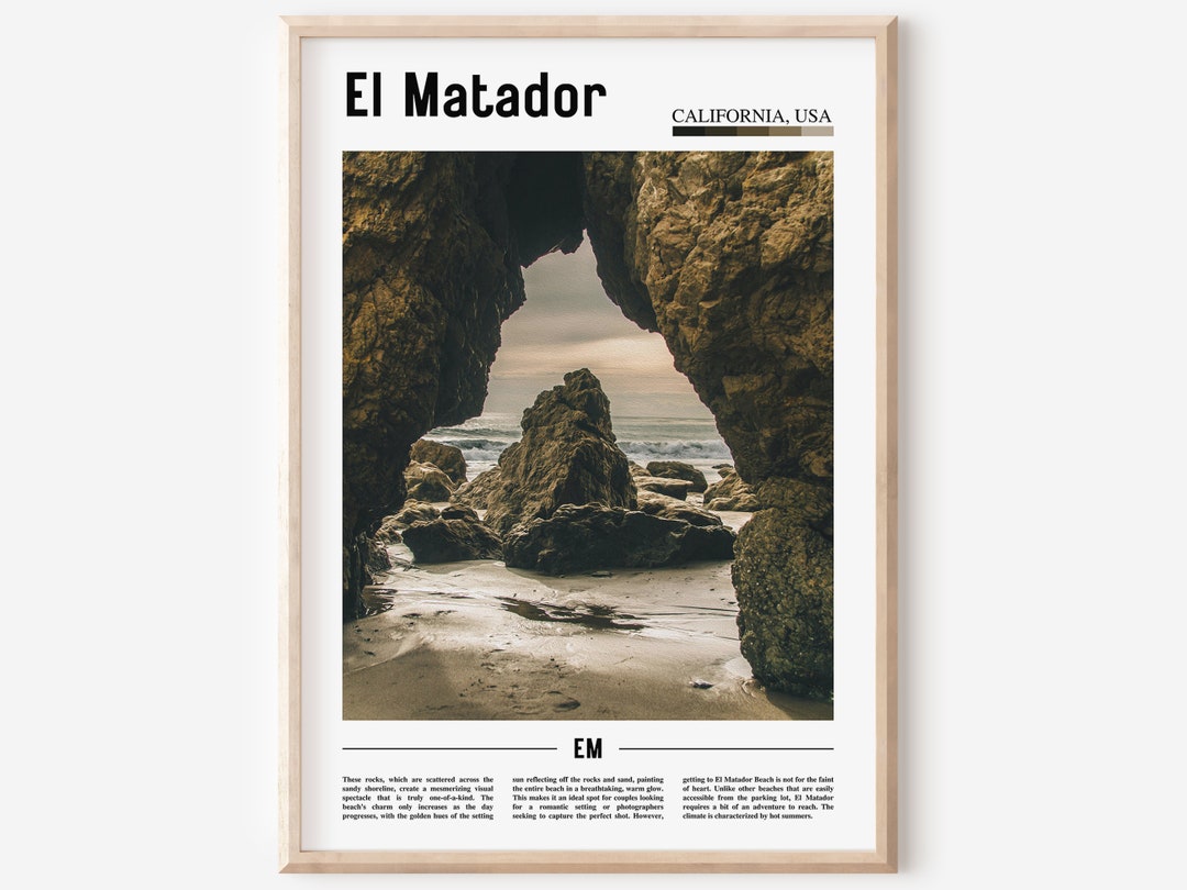 El Matador Print, El Matador Poster, El Matador Wall Art, Minimal ...
