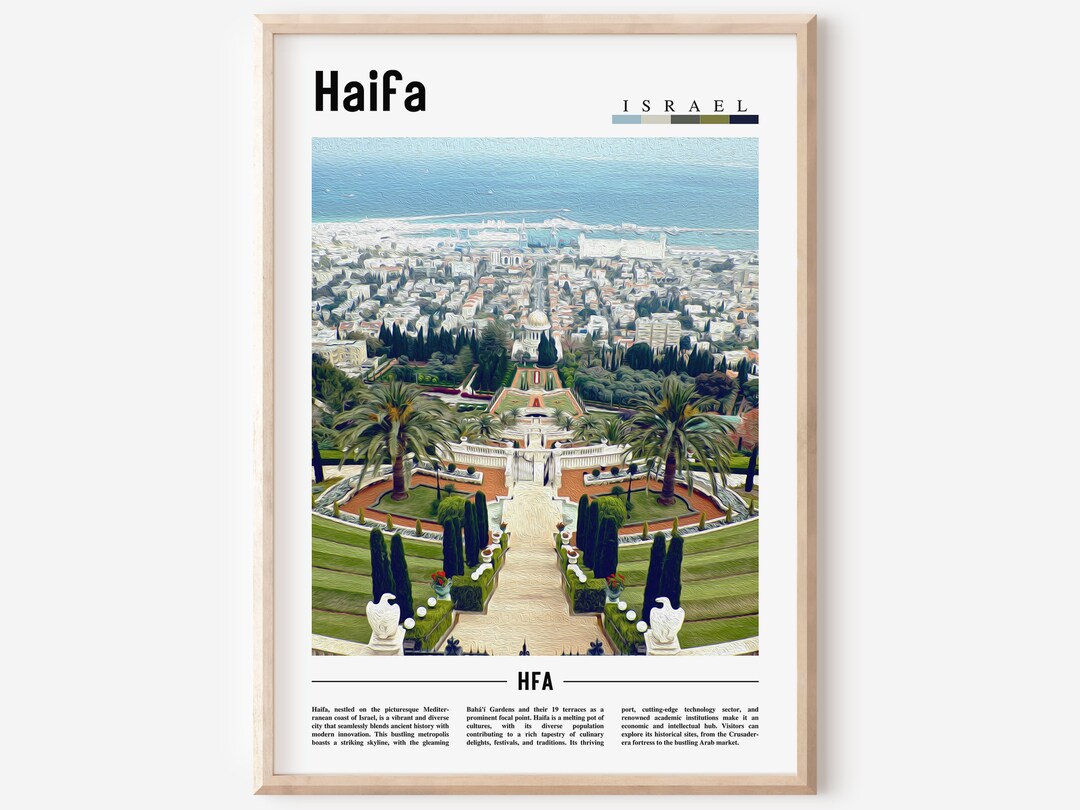 Haifa Poster, Haifa Print, Haifa Wandkunst, Minimal Travel Print ...