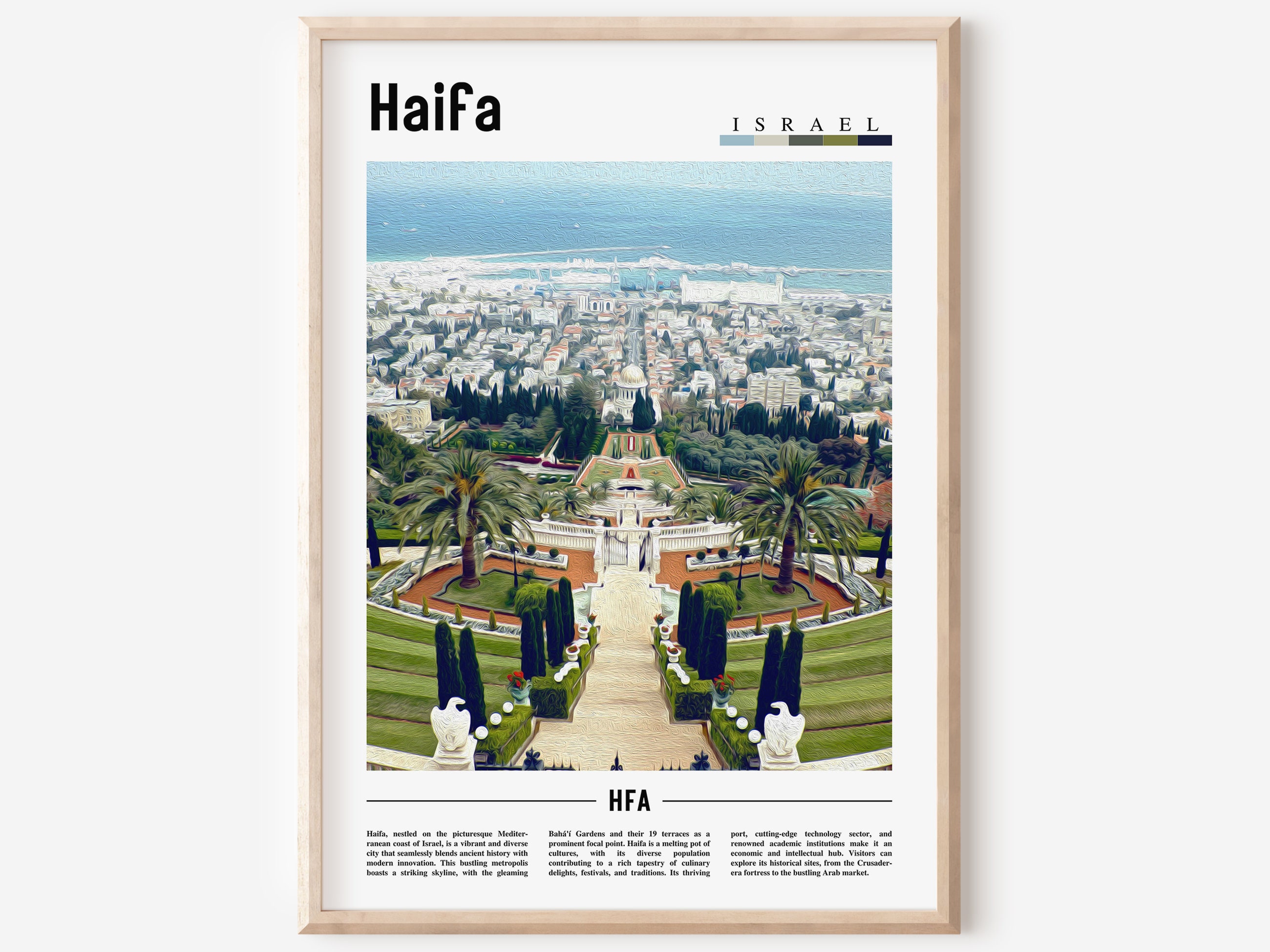 Haifa Poster, Haifa Print, Haifa Wandkunst, Minimal Travel Print ...