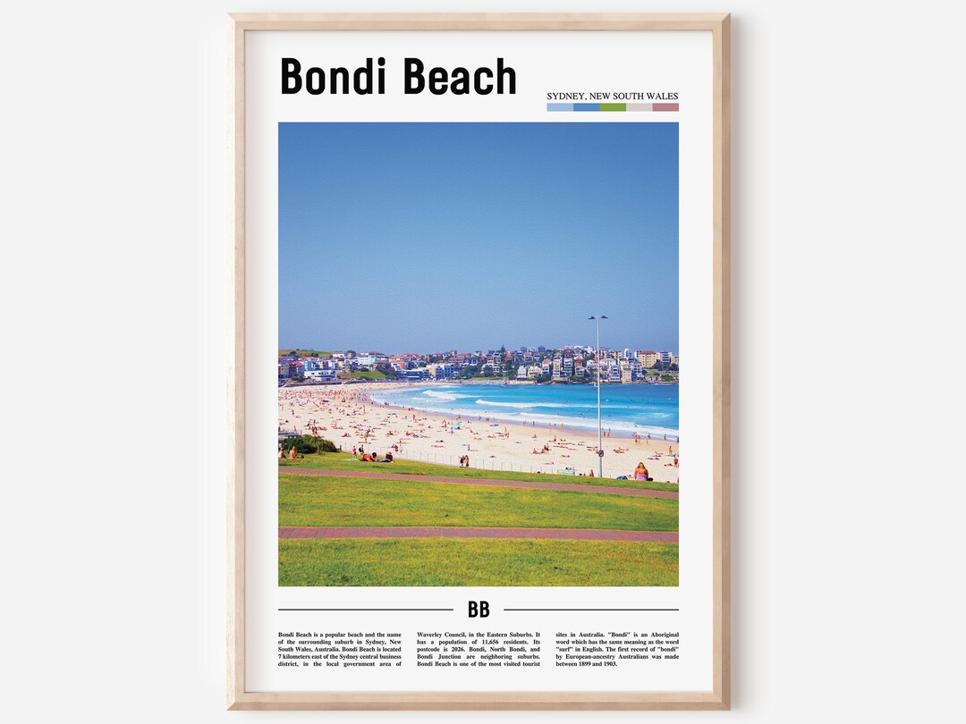 Bondi Beach Print, Bondi Beach Poster, Bondi Beach Wall Art, Oil ...