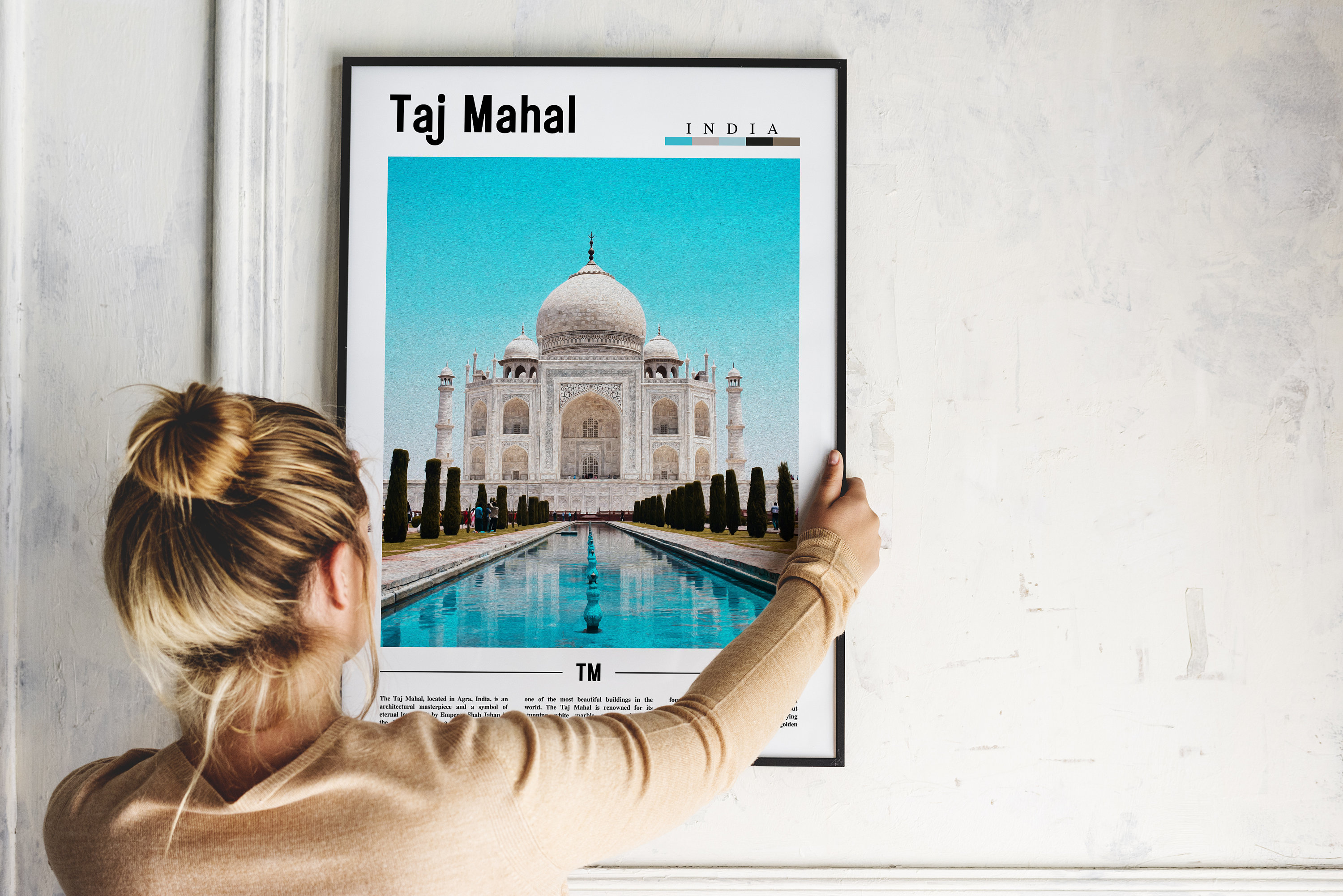 Taj Mahal Poster Taj Mahal Print Taj Mahal Wall Art Asia - Etsy