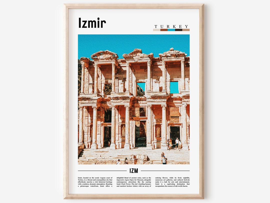 Izmir Poster, Izmir Print, Izmir Wall Art, Minimal Travel Print, Travel ...