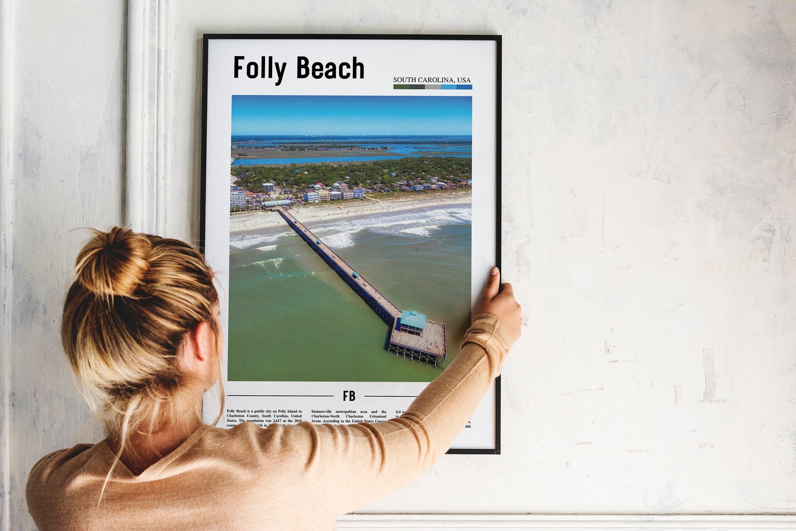 Folly Beach Print, Folly Beach Poster, Folly Beach Wall Art, Oil ...
