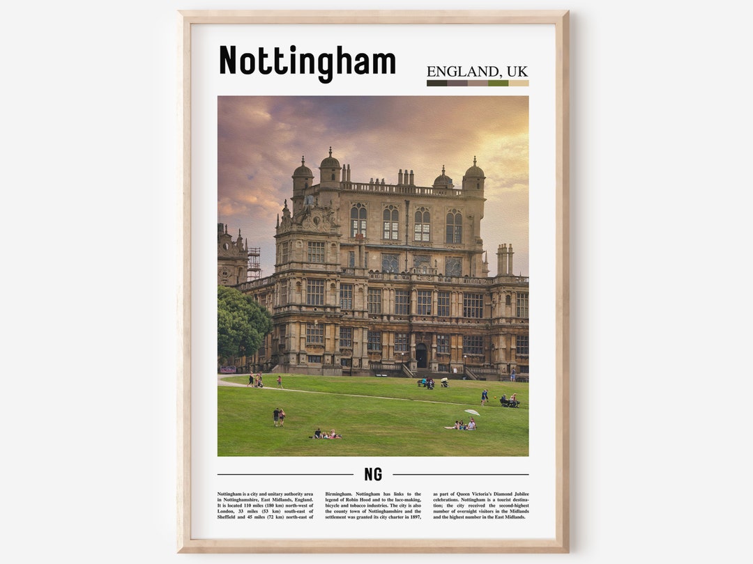 Nottingham Print, Nottingham Poster, Nottingham Wall Art, Minimal ...