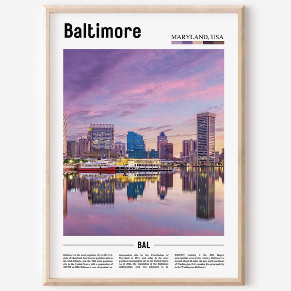 Baltimore Travel Poster - Etsy