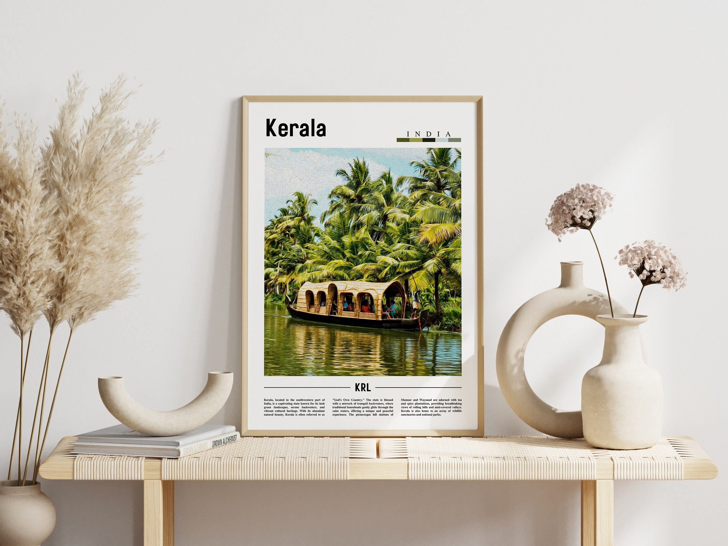 Kerala Poster Kerala Print Kerala Wall Art Asia Print Asia - Etsy