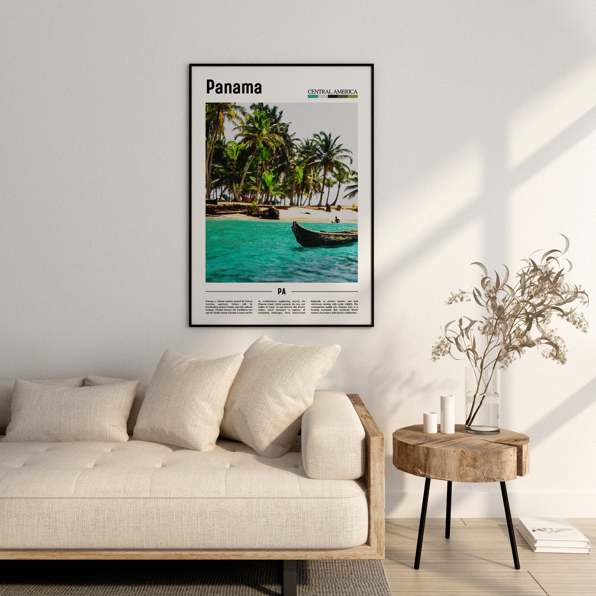 Panama Poster Panama Print Panama Wall Art Minimal Travel - Etsy