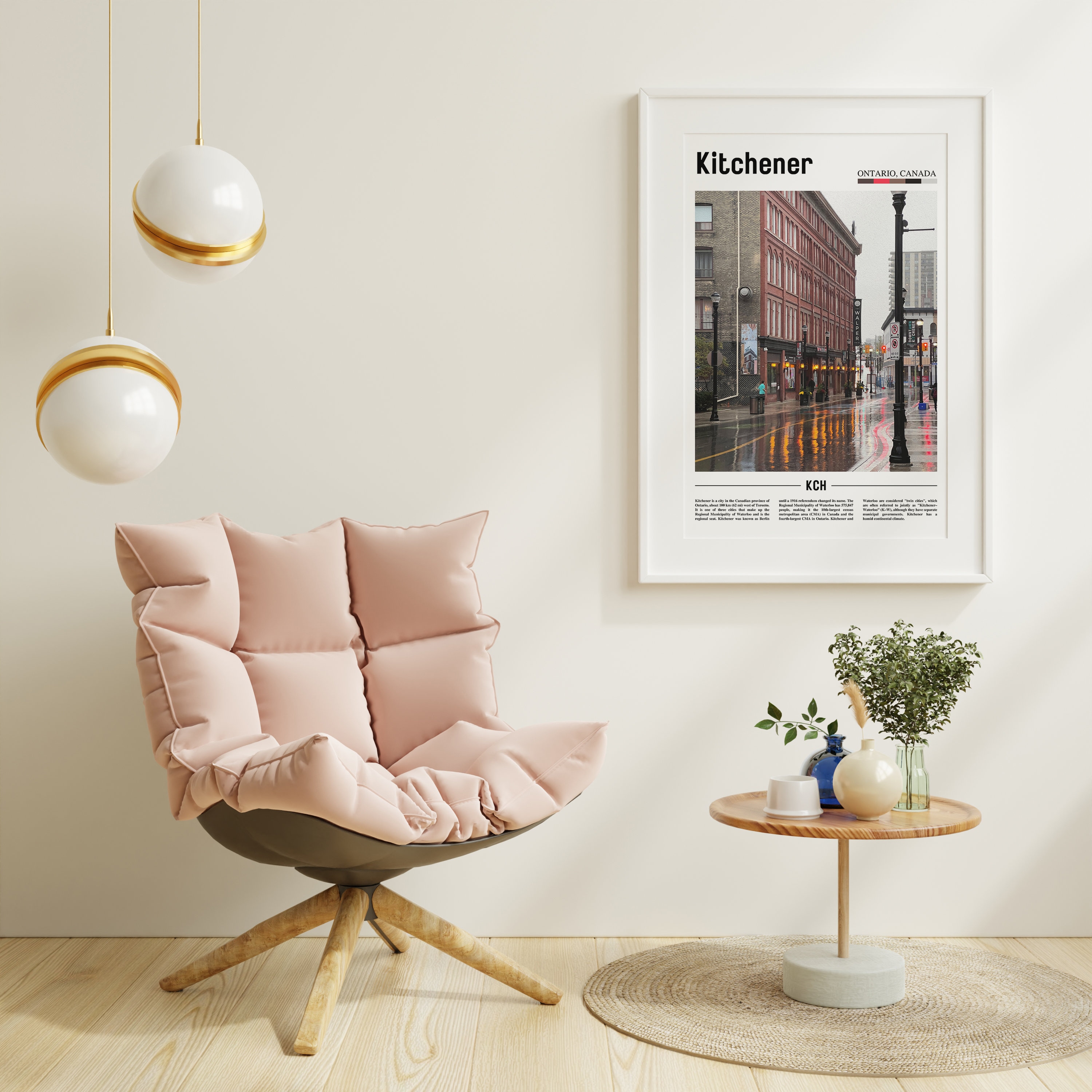 Kitchener Print, Kitchener Poster, Kitchener Wall Art, Minimal Travel ...