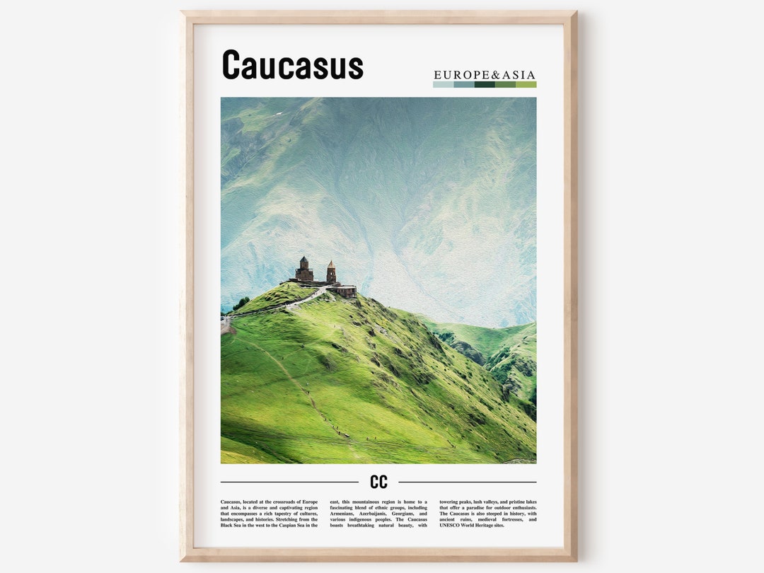 Caucasus Poster, Caucasus Print, Caucasus Wall Art, Asia Print, Asia ...