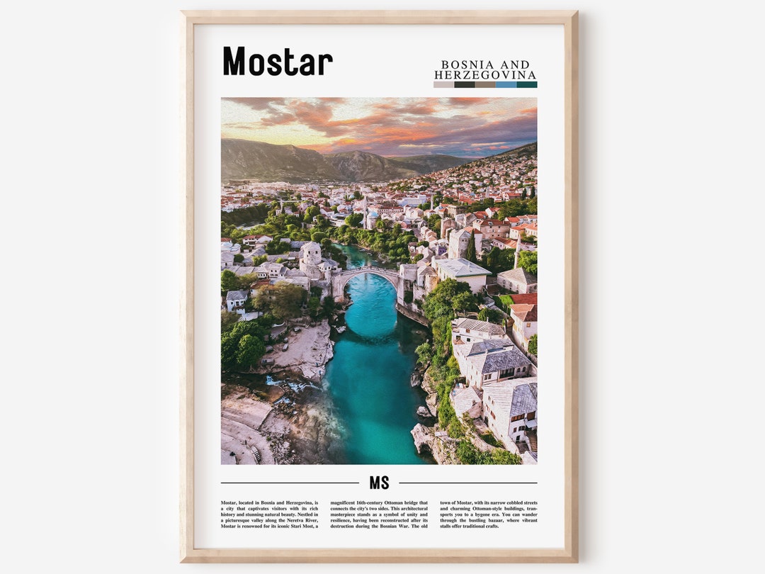 Mostar Poster, Mostar Print, Mostar Wall Art, Europe Photo, Europe ...