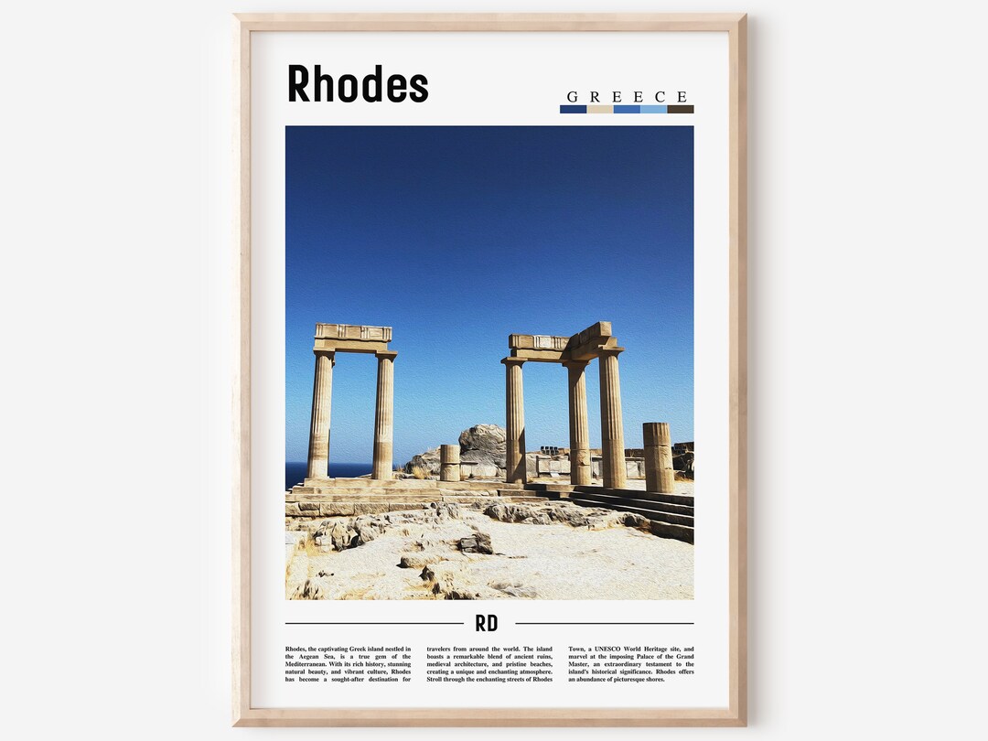 Rhodes Poster, Rhodes Print, Rhodes Wall Art, Europe Photo, Europe ...