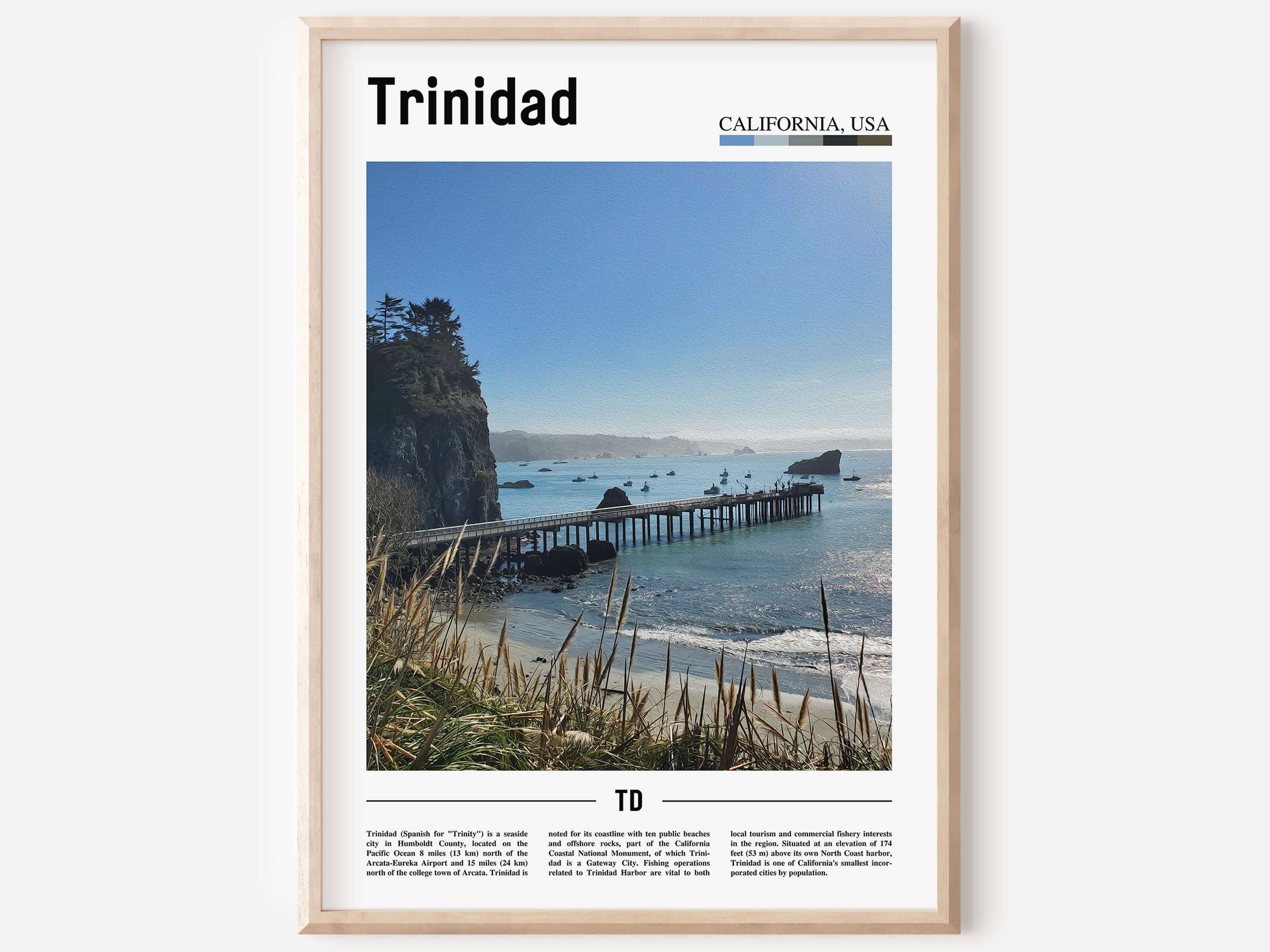 Trinidad Print, Trinidad Poster, Trinidad Wall Art, Minimal Travel ...