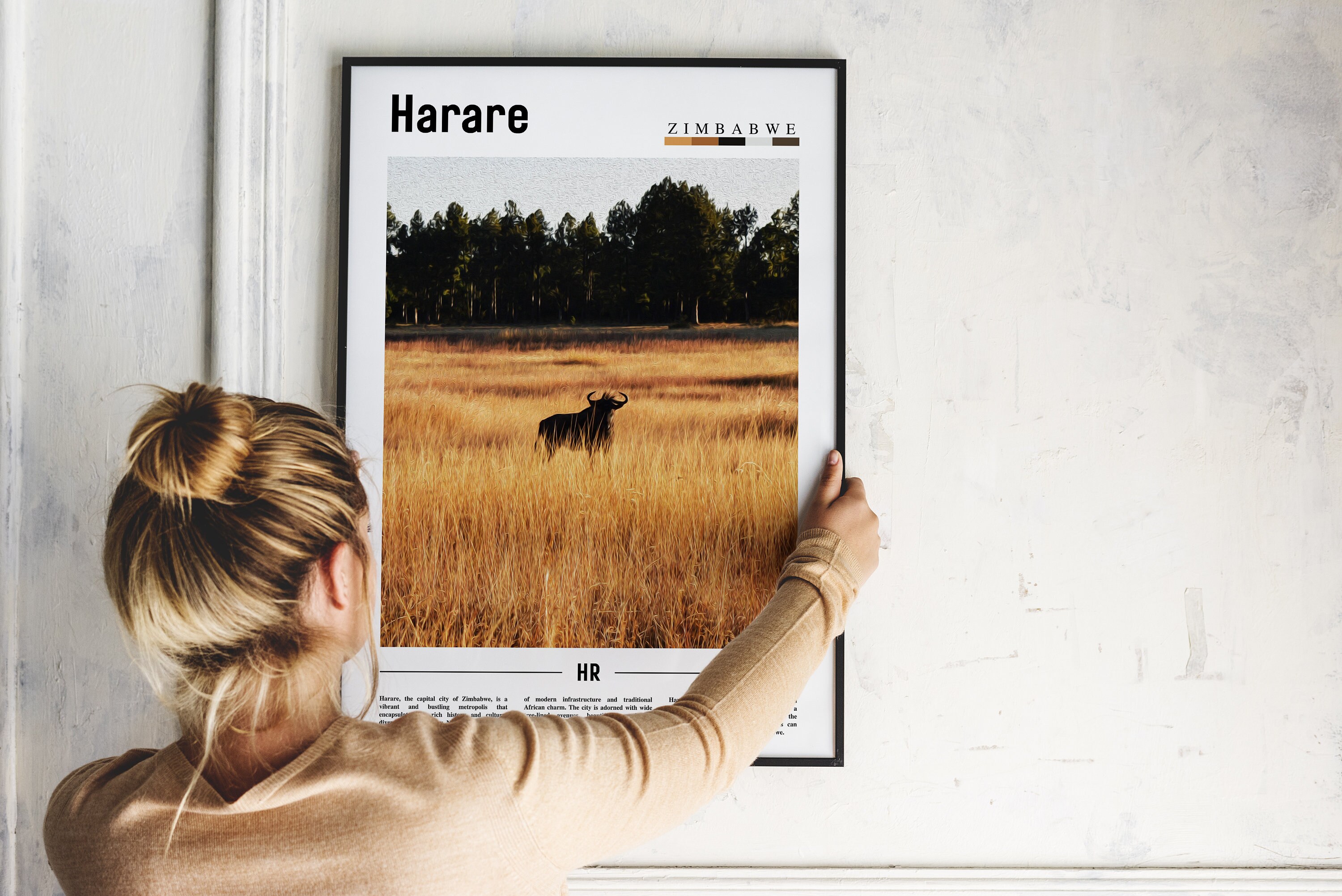 Harare Poster Harare Print Harare Wall Art Minimal Travel - Etsy