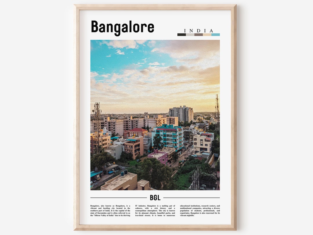 Bangalore Poster, Bangalore Print, Bangalore Wall Art, Asia Print, Asia ...