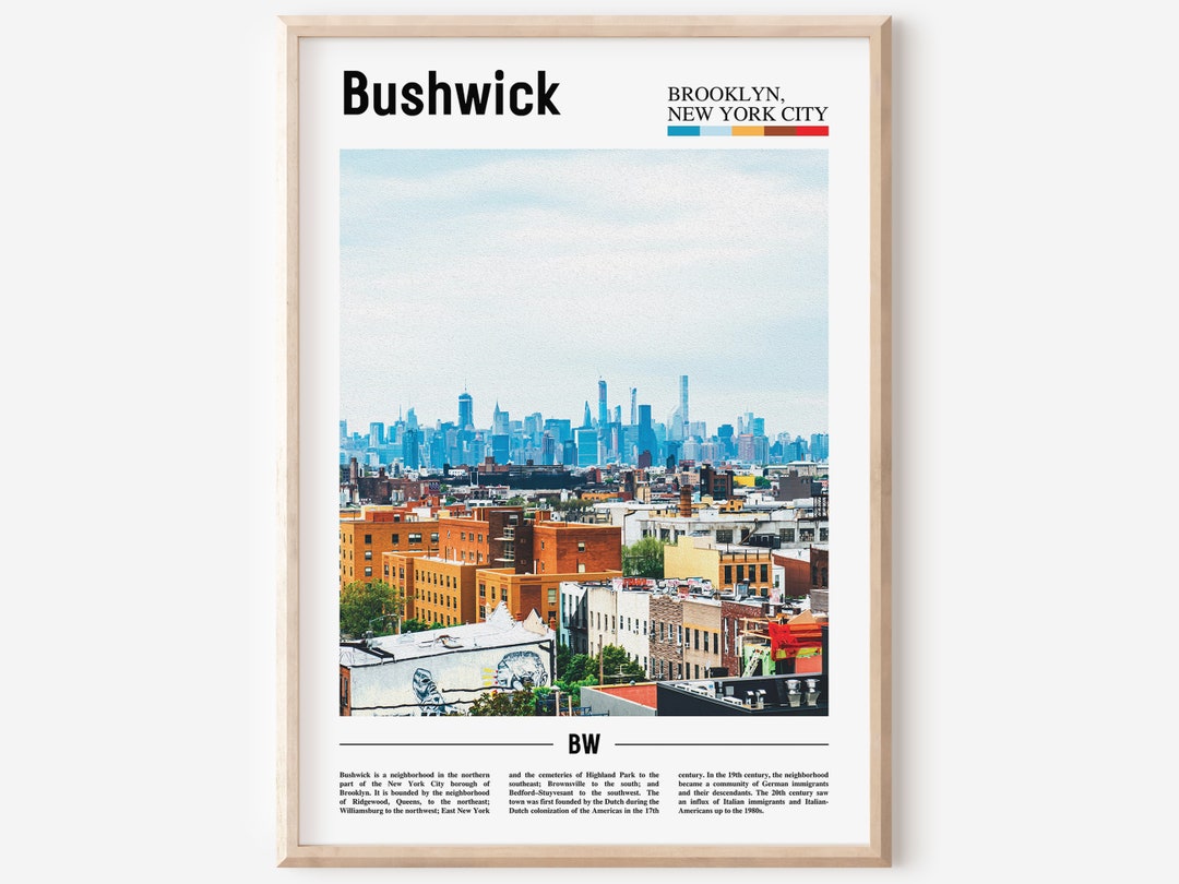 Bushwick Print, Bushwick Poster, Bushwick Wall Art, Oil Painting Poster ...
