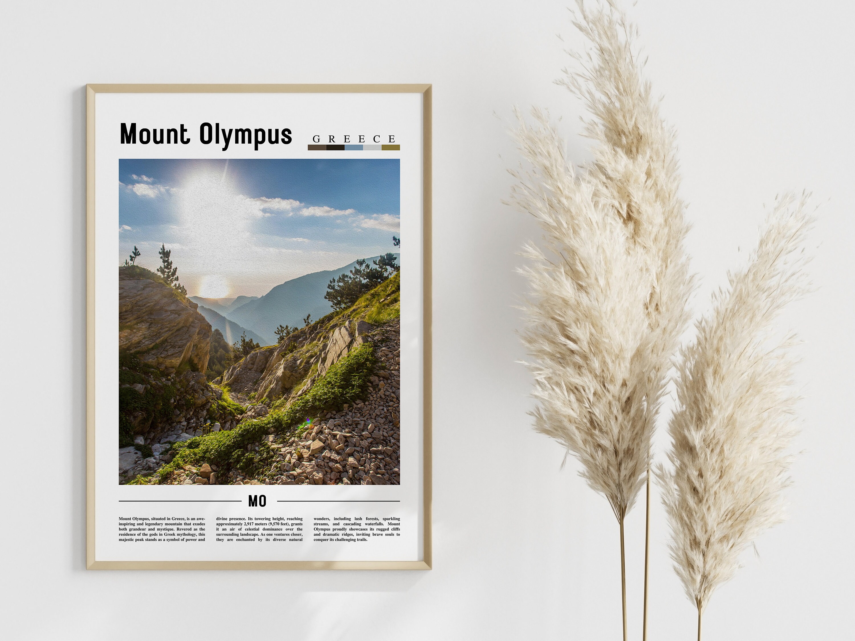 Mount Olympus Poster, Mount Olympus Print, Mount Olympus Wall Art ...