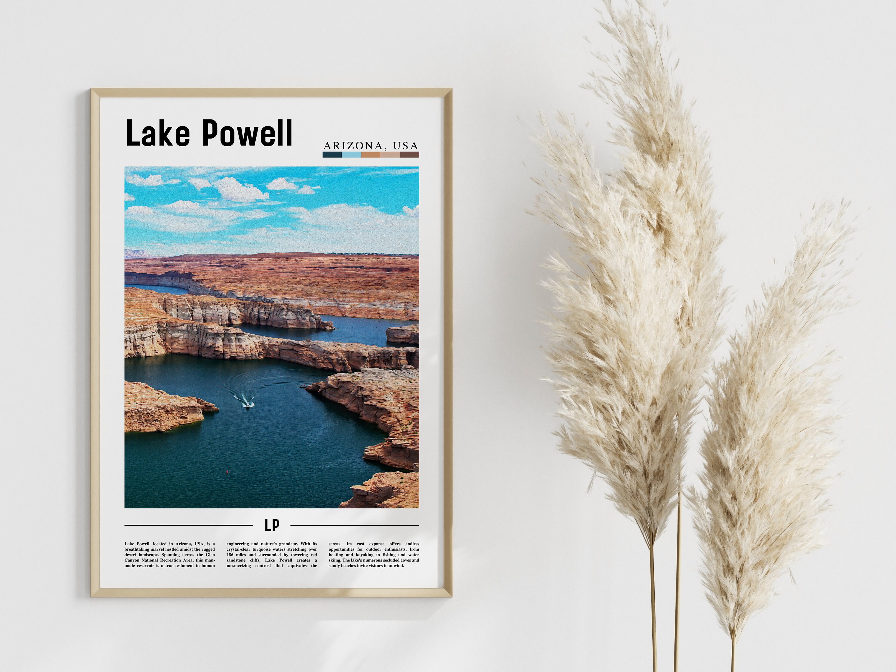 Lake Powell Poster, Lake Powell Print, Lake Powell Wall Art, United ...