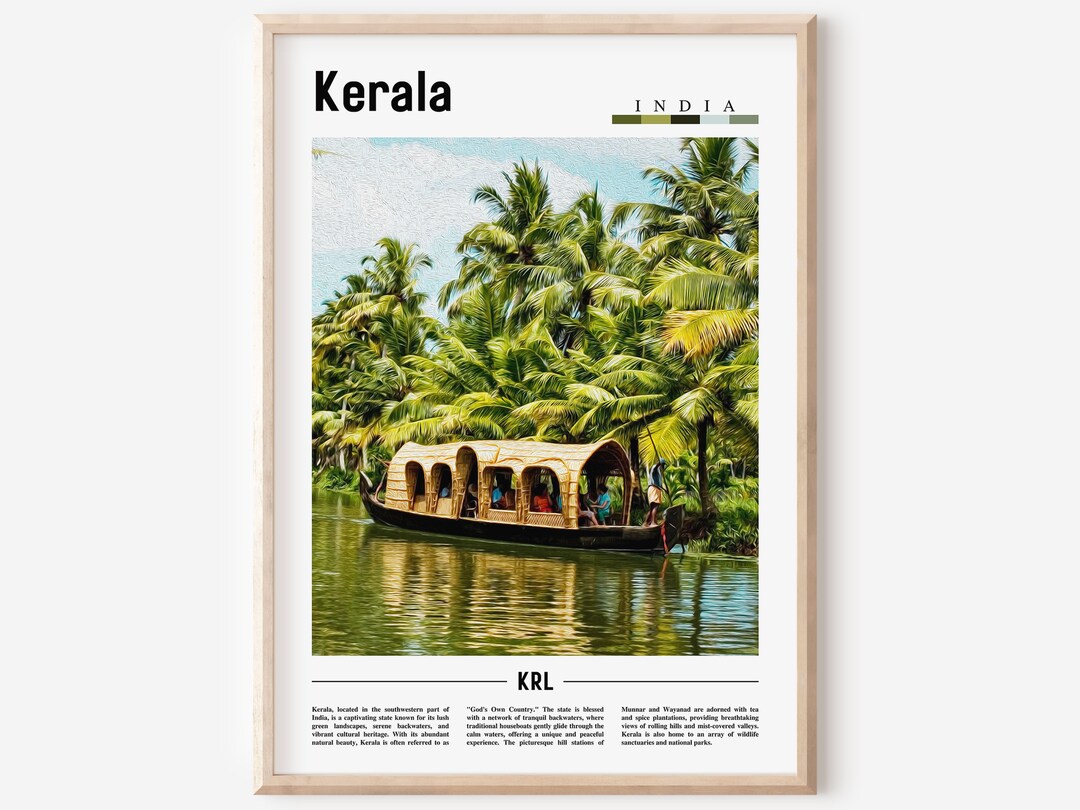Kerala Poster, Kerala Print, Kerala Wall Art, Asia Print, Asia Poster ...