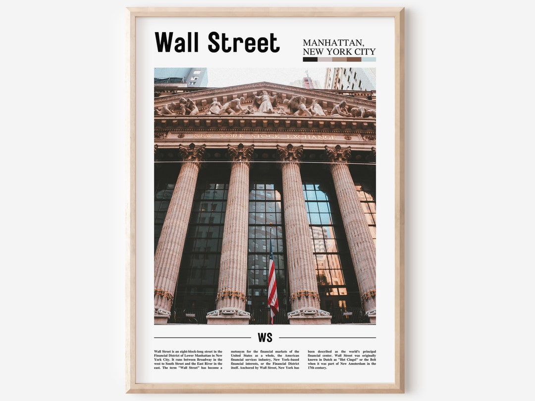 Wall Street Print, Wall Street Poster, Wall Street Wall Art, Oil ...