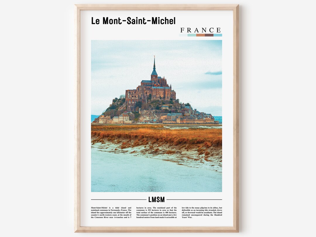 Le Mont-saint-michel Print, Le Mont-saint-michel Poster, Le Mont-saint ...