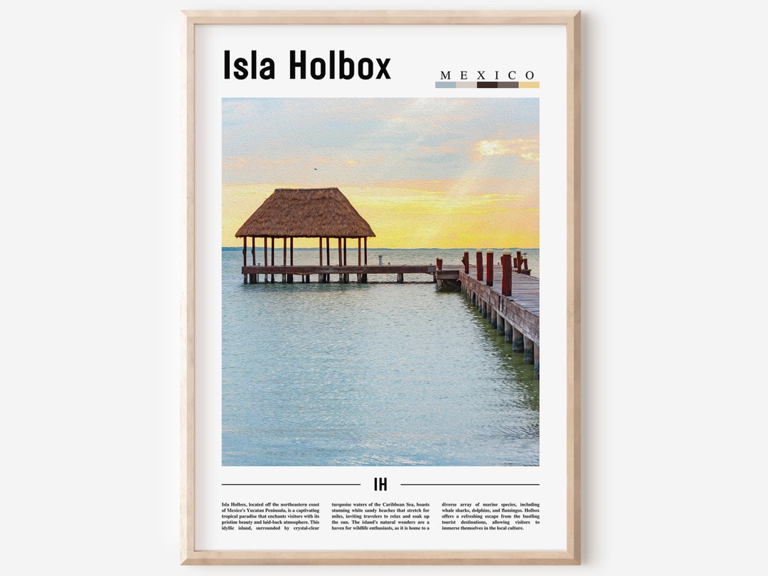 Isla Holbox Poster, Isla Holbox Print, Isla Holbox Wall Art, Minimal ...