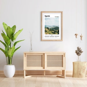 Uganda Poster, Uganda Print, Uganda Wall Art, Minimal Travel Print ...