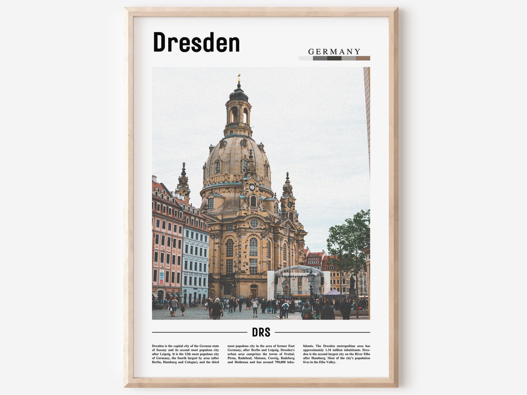Dresden Print, Dresden Poster, Dresden Wall Art, Minimal Travel Print ...