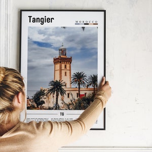 Tangier Poster, Tangier Print, Tangier Wall Art, Minimal Travel Print ...