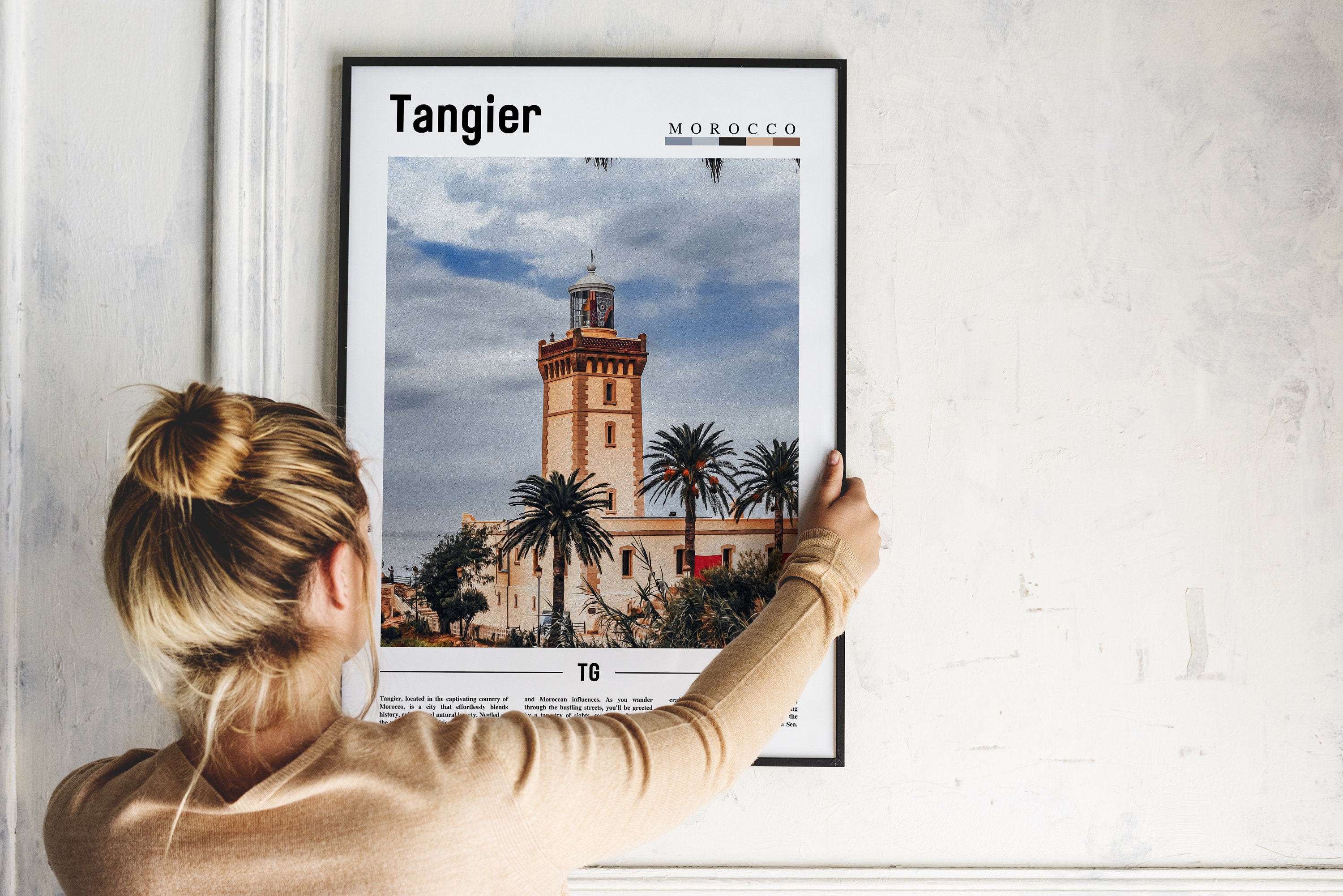 Tangier Poster, Tangier Print, Tangier Wall Art, Minimal Travel Print ...