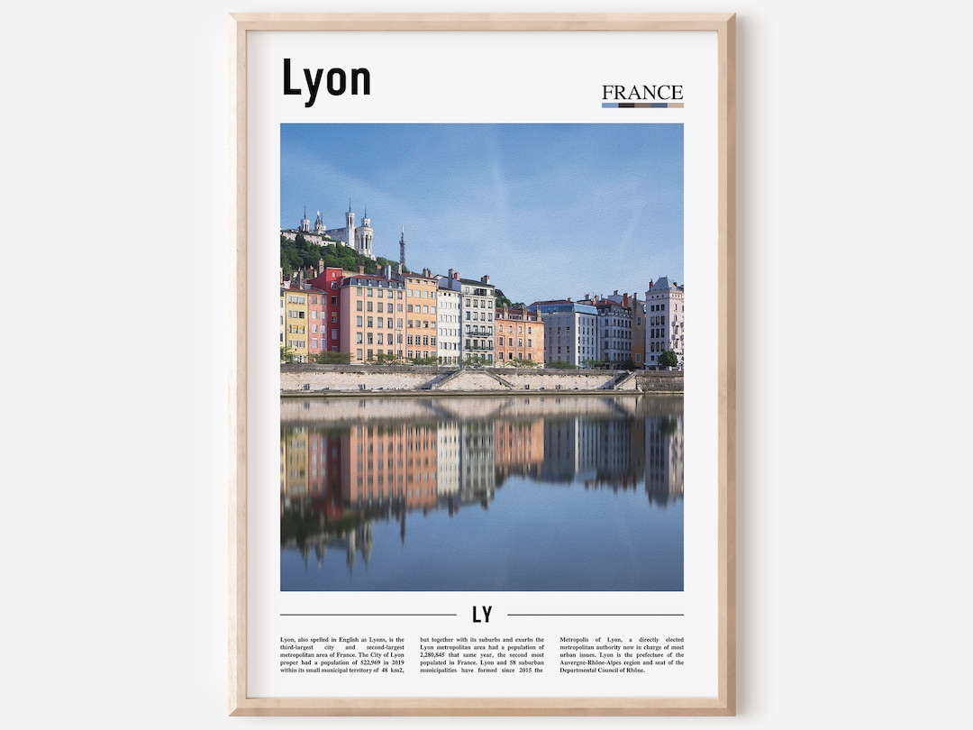 Lyon Print, Lyon Poster, Lyon Wall Art, Oil Painting Poster, Colorful ...
