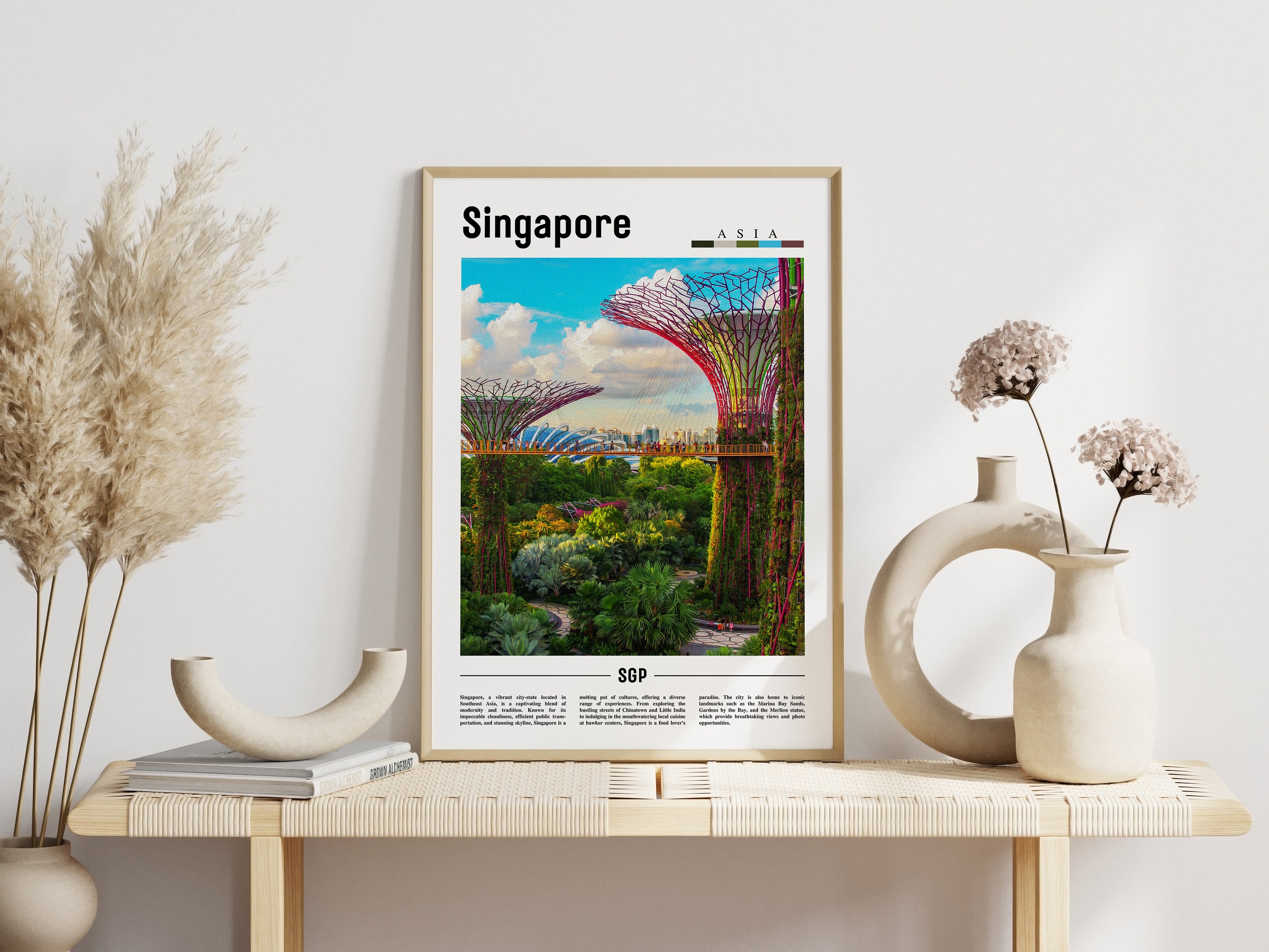 Singapore Poster, Singapore Print, Singapore Wall Art, Asia Print, Asia ...
