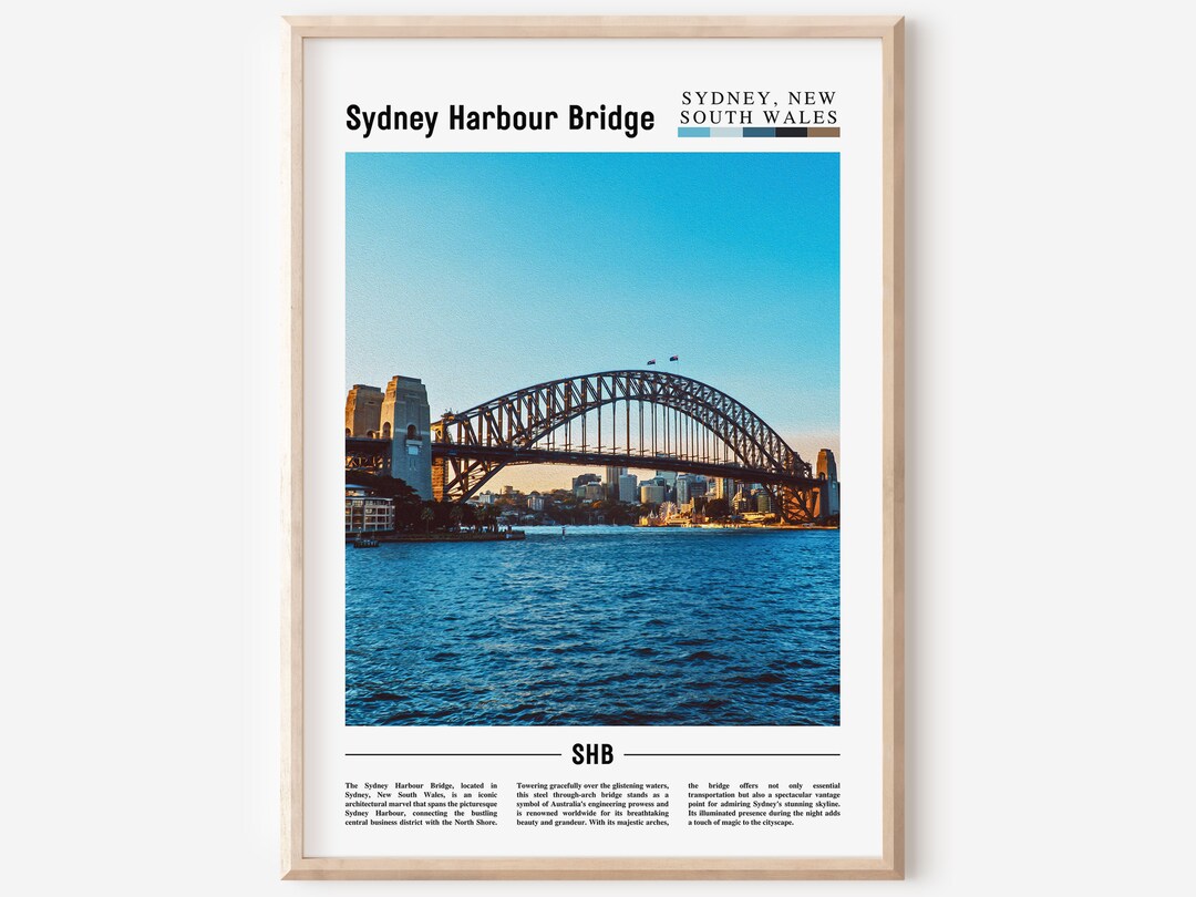 Sydney Harbour Bridge Poster, Sydney Harbour Bridge Print, Sydney ...