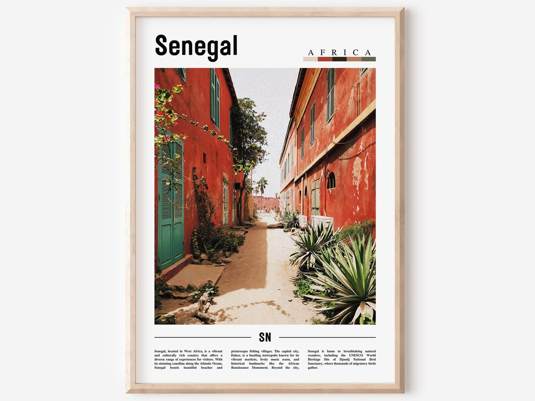 Senegal Poster, Senegal Print, Senegal Wall Art, Minimal Travel Print ...
