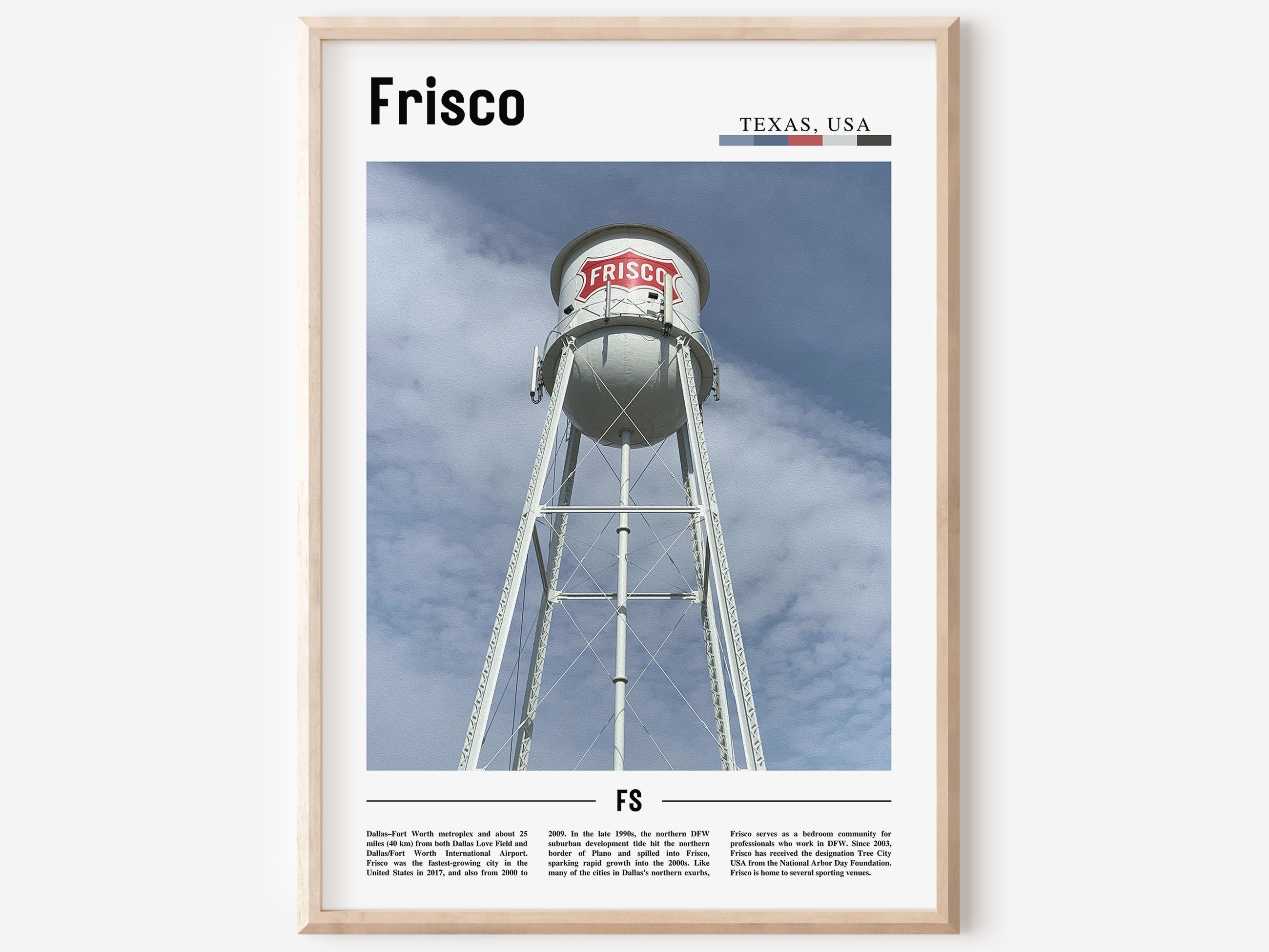 Frisco Print, Frisco Poster, Frisco Wall Art, Minimal Travel Print ...