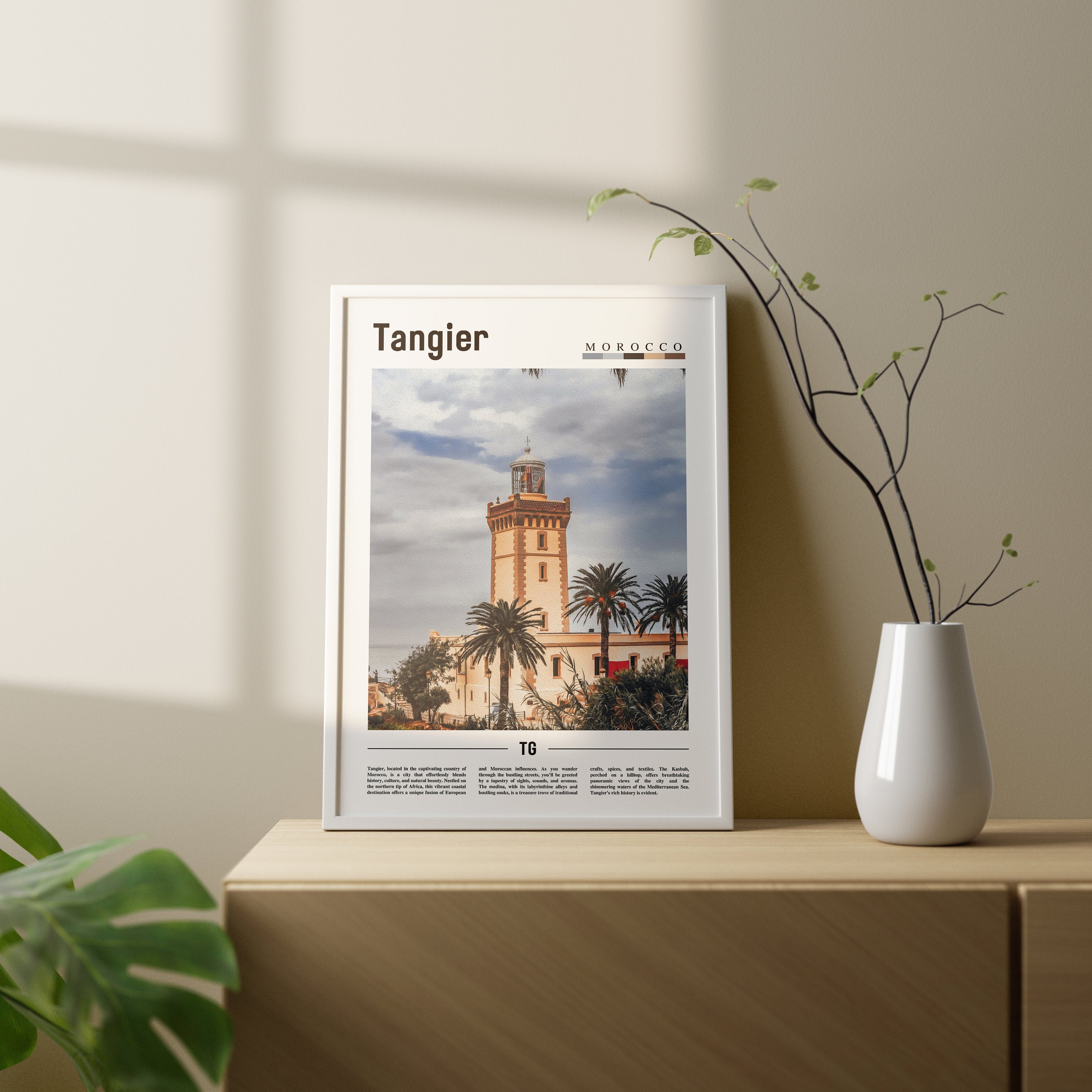 Tangier Poster, Tangier Print, Tangier Wall Art, Minimal Travel Print ...
