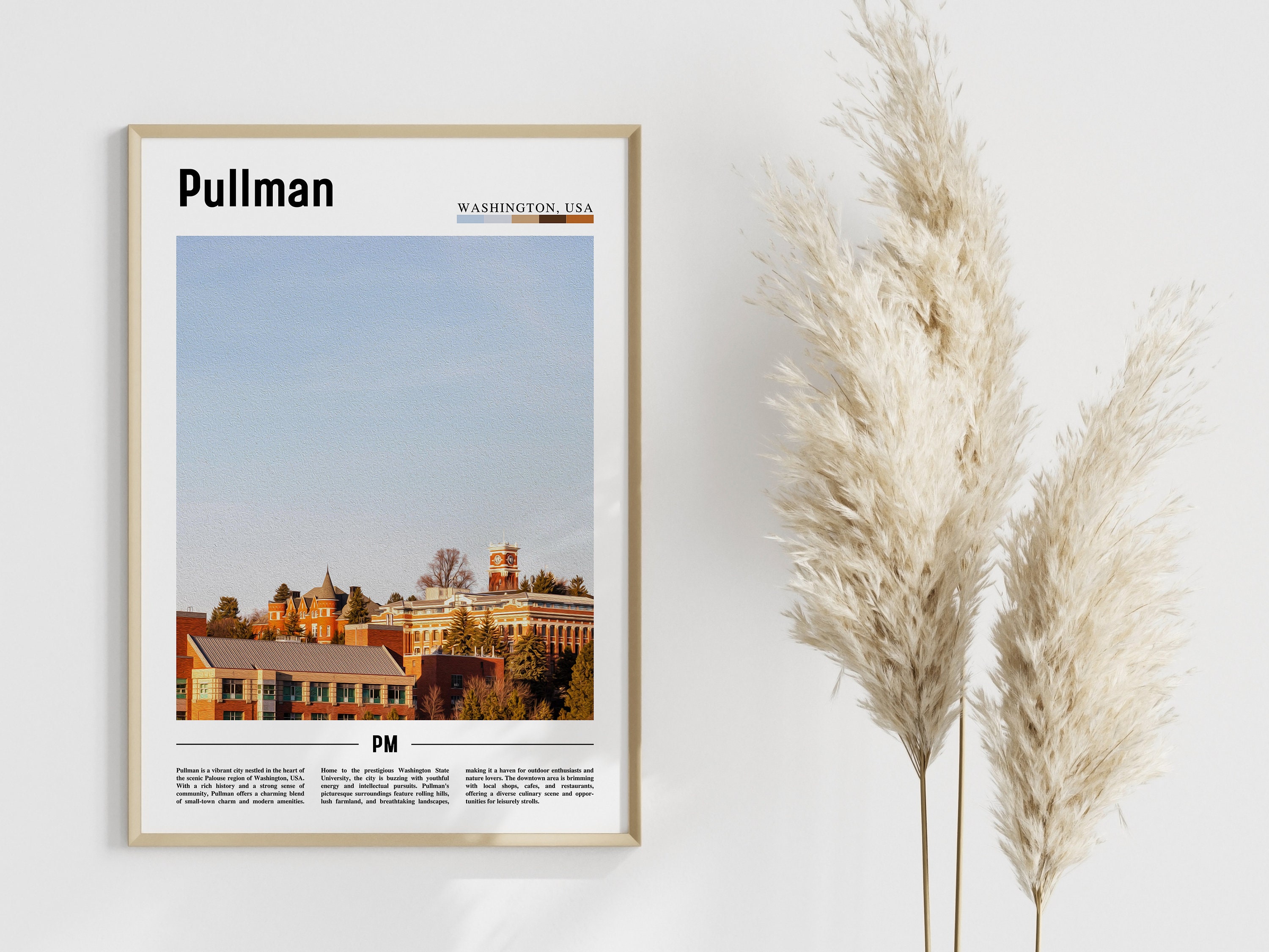 Pullman Poster, Pullman Print, Pullman Wall Art, United States Photo ...