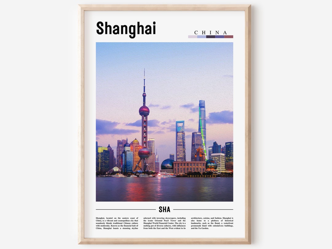Shanghai Poster, Shanghai Print, Shanghai Wall Art, Asia Print, Asia ...