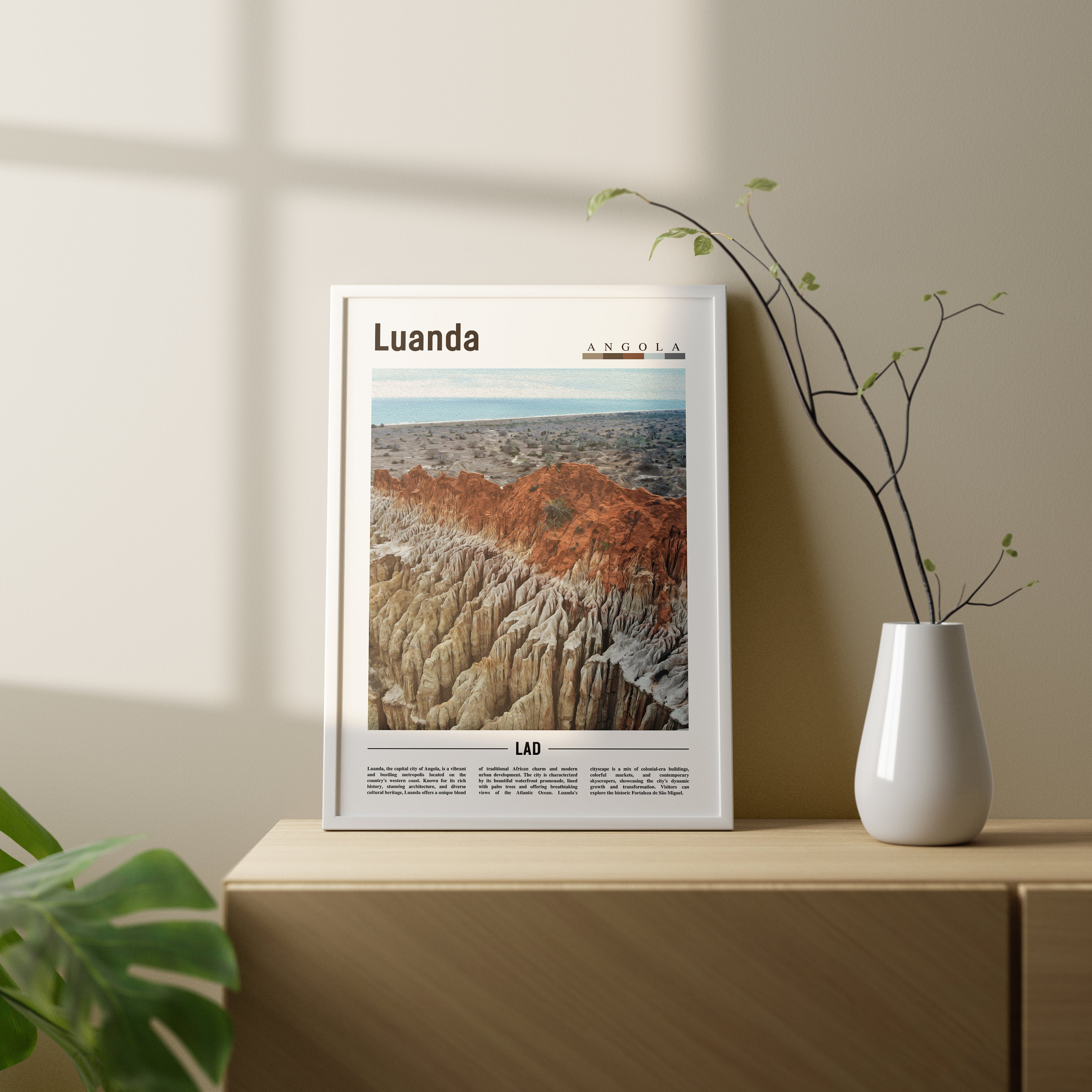 Luanda Poster Luanda Print Luanda Wall Art Minimal Travel - Etsy