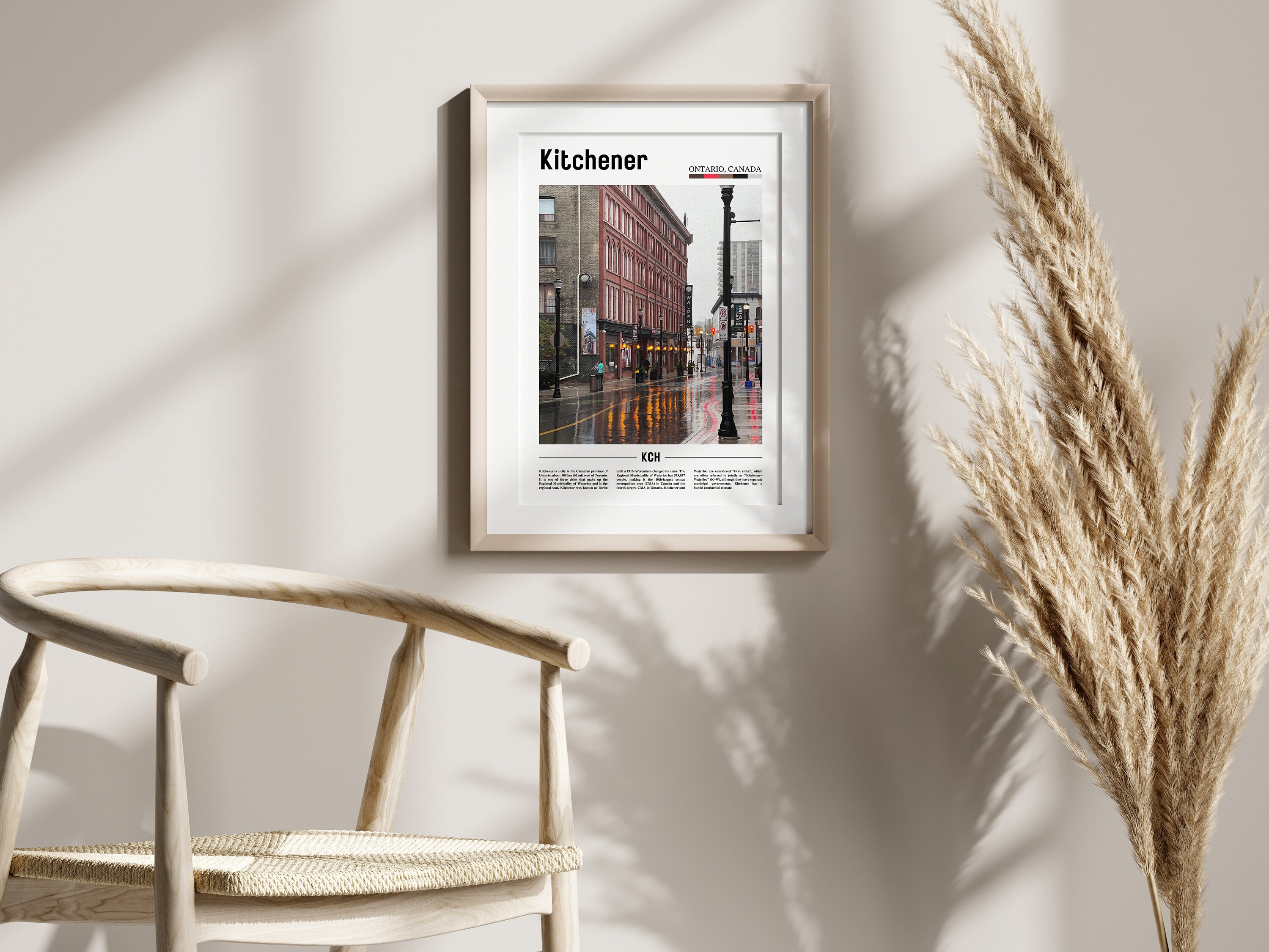 Kitchener Print, Kitchener Poster, Kitchener Wall Art, Minimal Travel ...