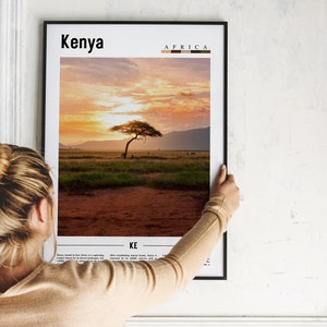 Kenya Poster, Kenya Print, Kenya Wall Art, Minimal Travel Print, Travel ...