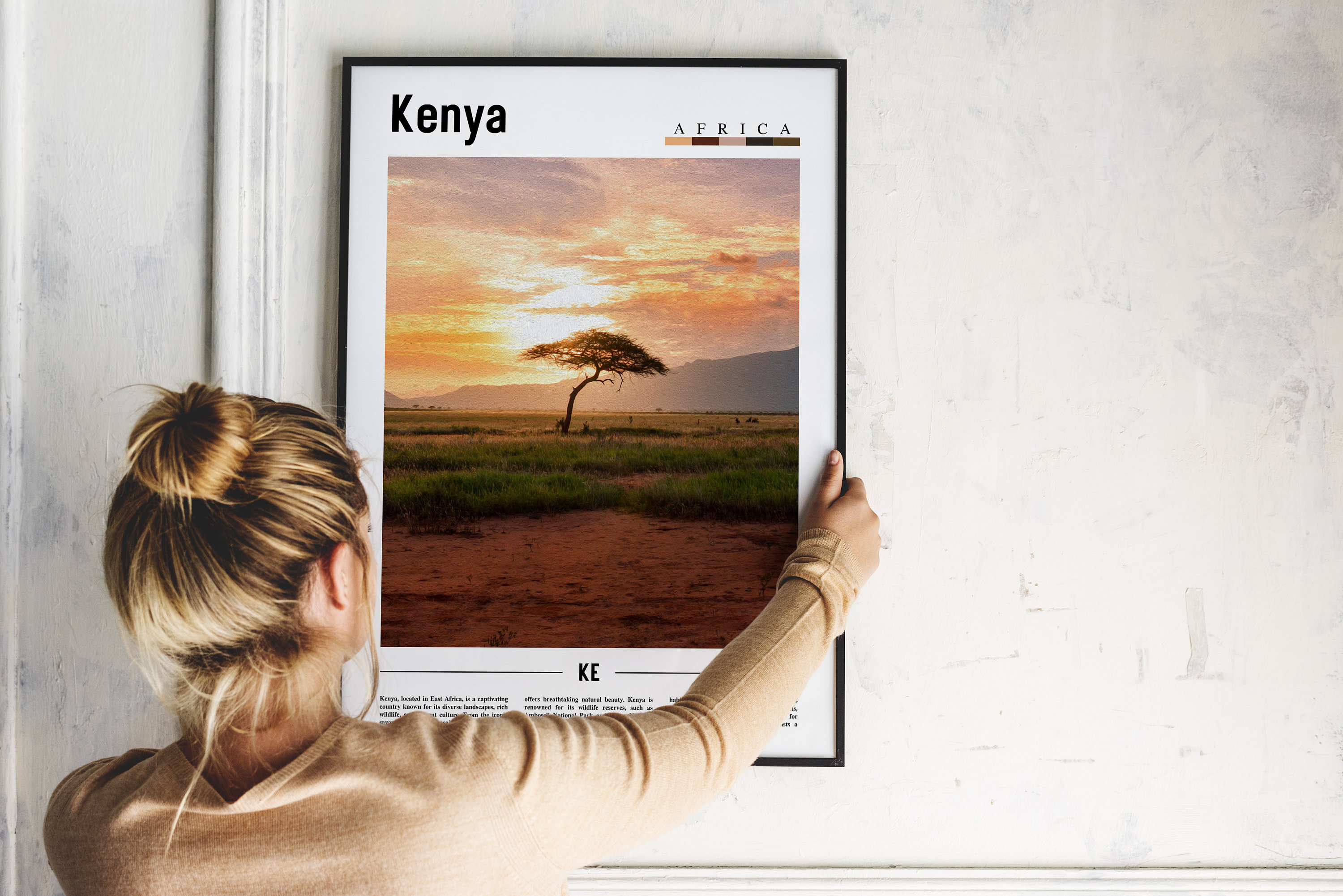 Kenya Poster, Kenya Print, Kenya Wall Art, Minimal Travel Print, Travel ...