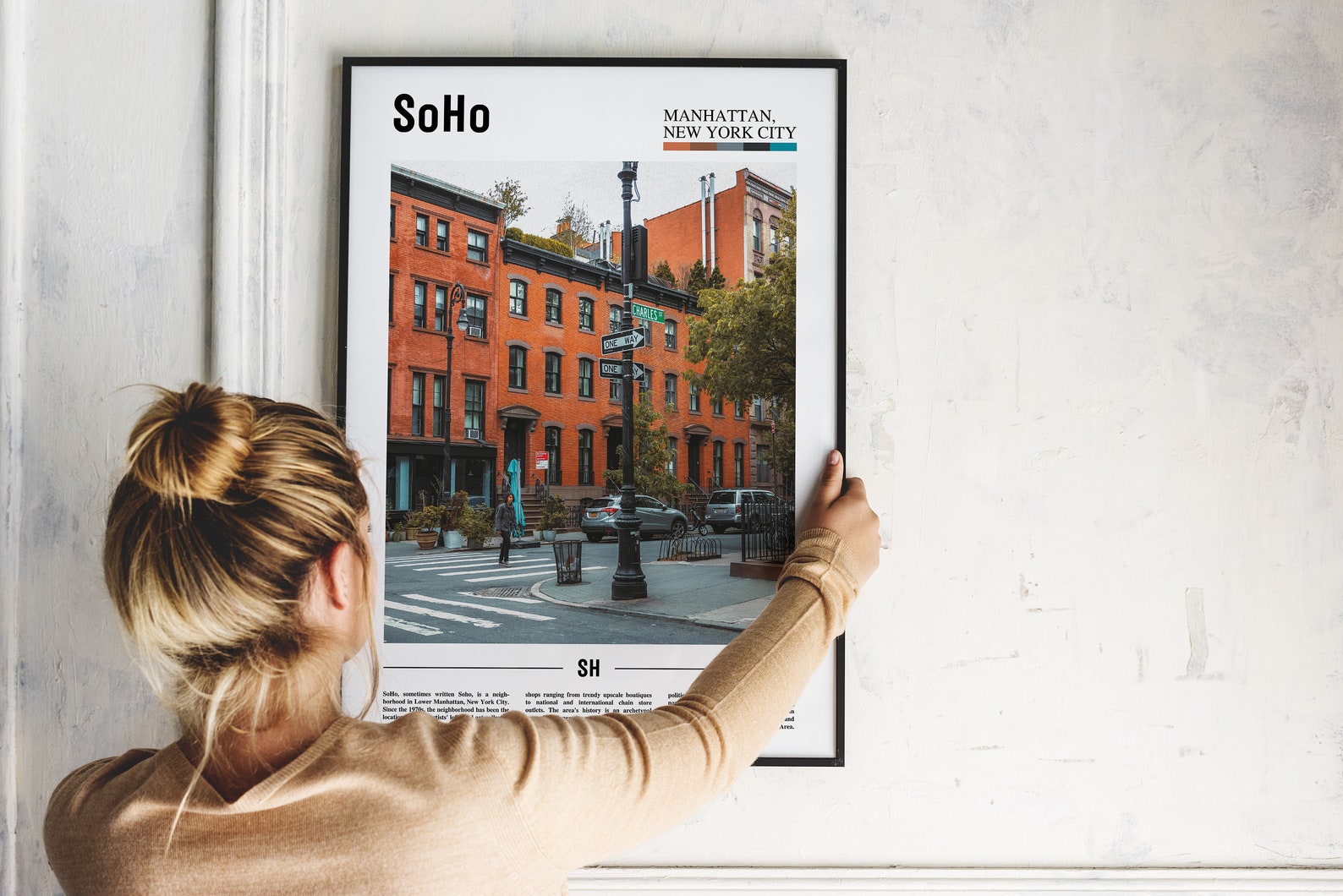 Soho Print, Soho Poster, Soho Wall Art, Oil Painting Poster, Colorful ...