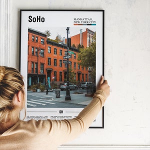Soho Print, Soho Poster, Soho Wall Art, Oil Painting Poster, Colorful ...