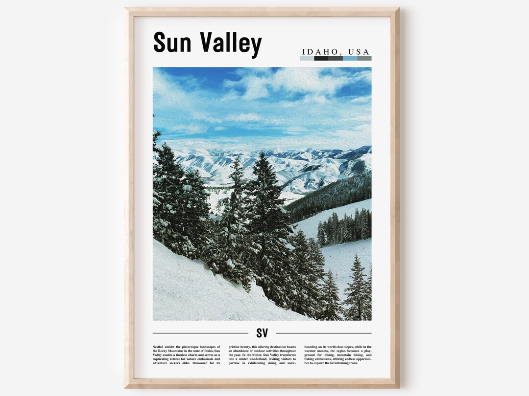Sun Valley Poster, Sun Valley Print, Sun Valley Wall Art, United States ...