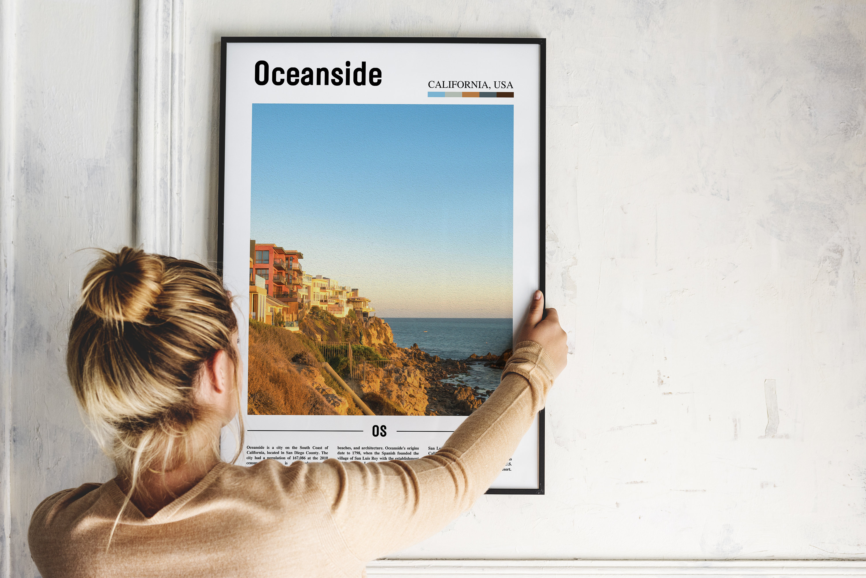 Oceanside Print, Oceanside Poster, Oceanside Wall Art, Oil Painting ...