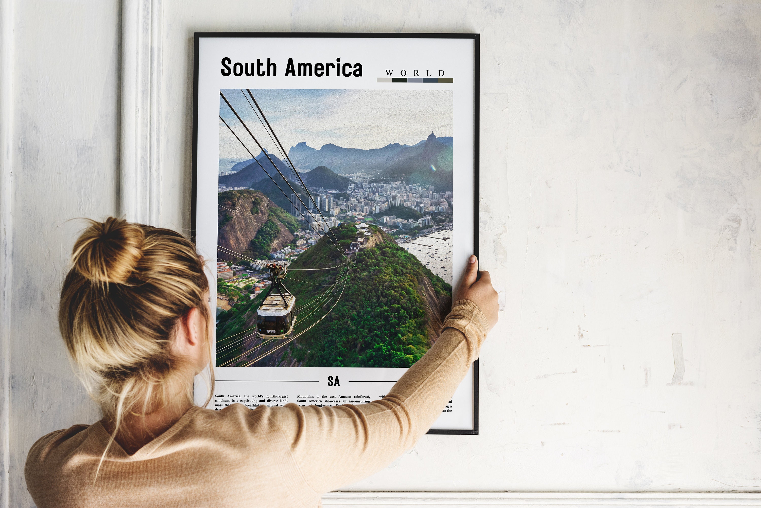 South America Poster, South America Print, South America Wall Art ...