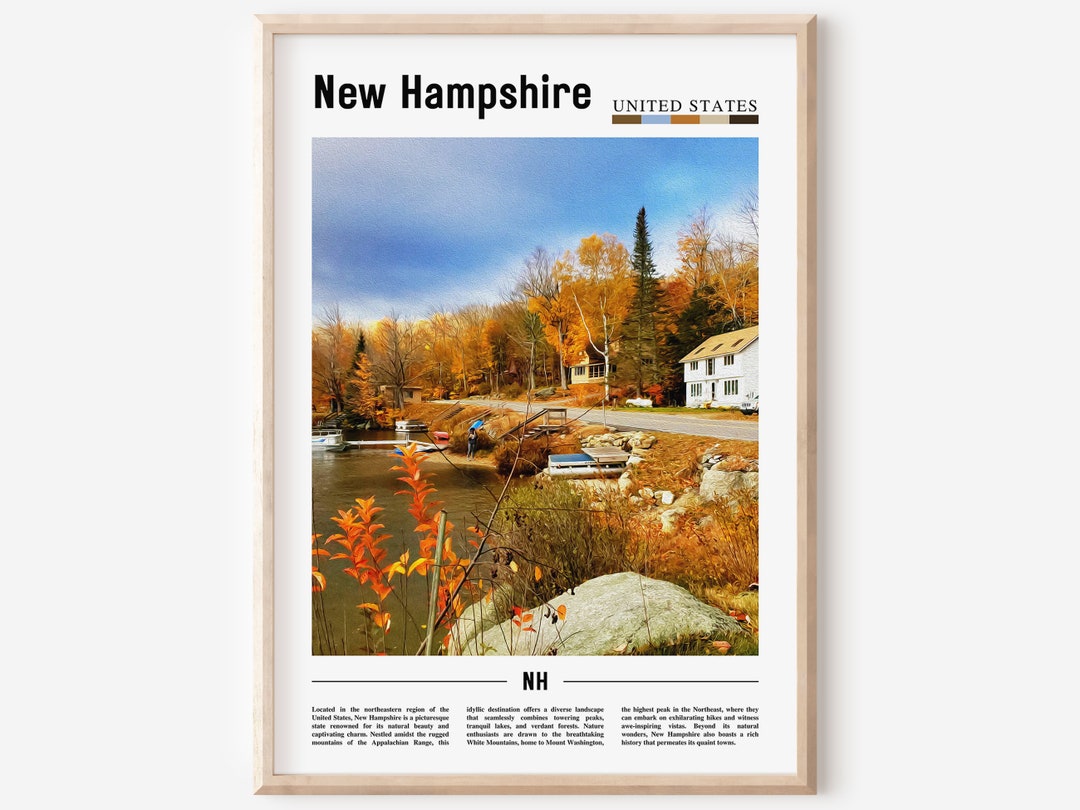 New Hampshire Poster, New Hampshire Print, New Hampshire Wall Art ...