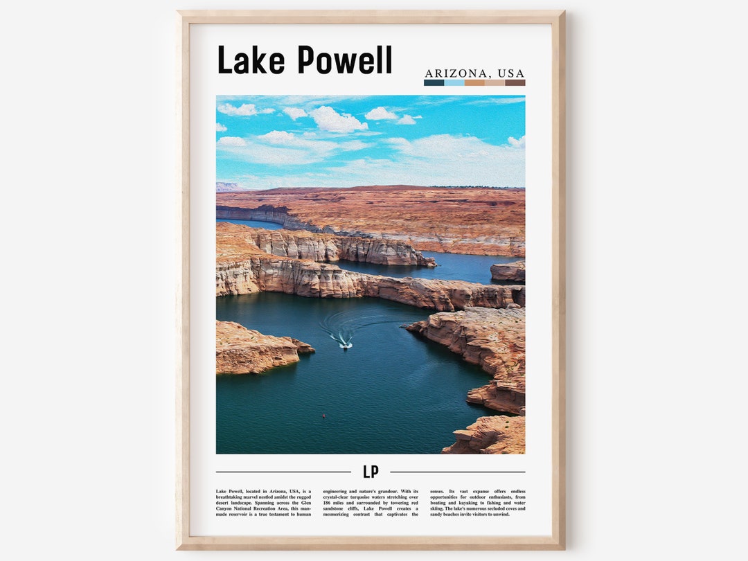 Lake Powell Poster, Lake Powell Print, Lake Powell Wall Art, United ...