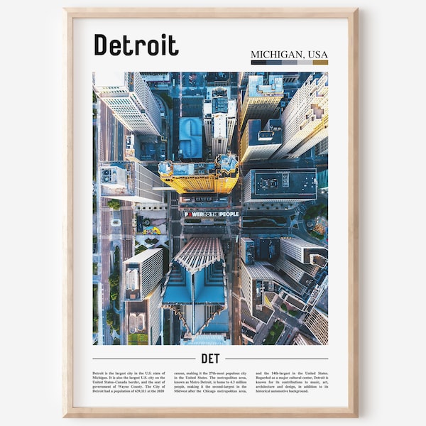 Detroit Poster - Etsy