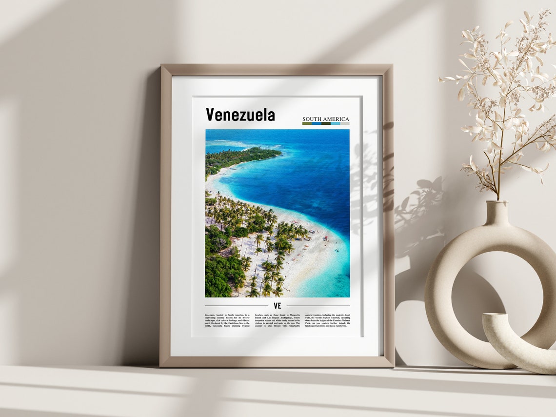 Venezuela Poster, Venezuela Print, Venezuela Wall Art, South America ...